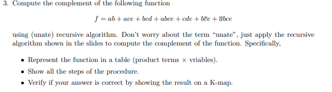 Compute the complement of the following | Chegg.com