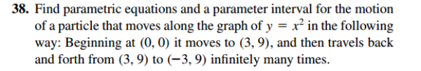 Solved 38. Find parametric equations and a parameter | Chegg.com