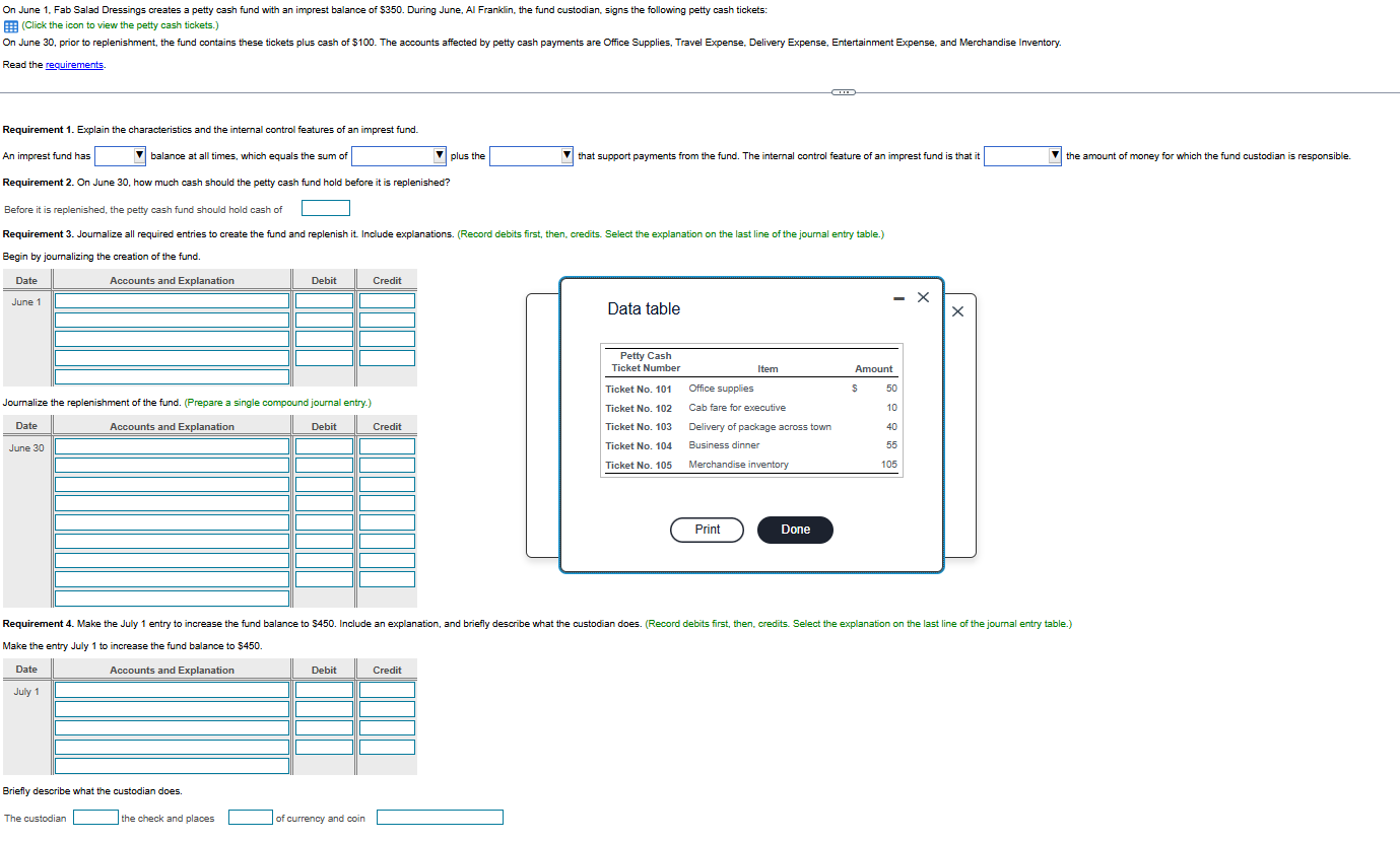 Solved Requirement 3. ﻿Joumalize all required entries to | Chegg.com