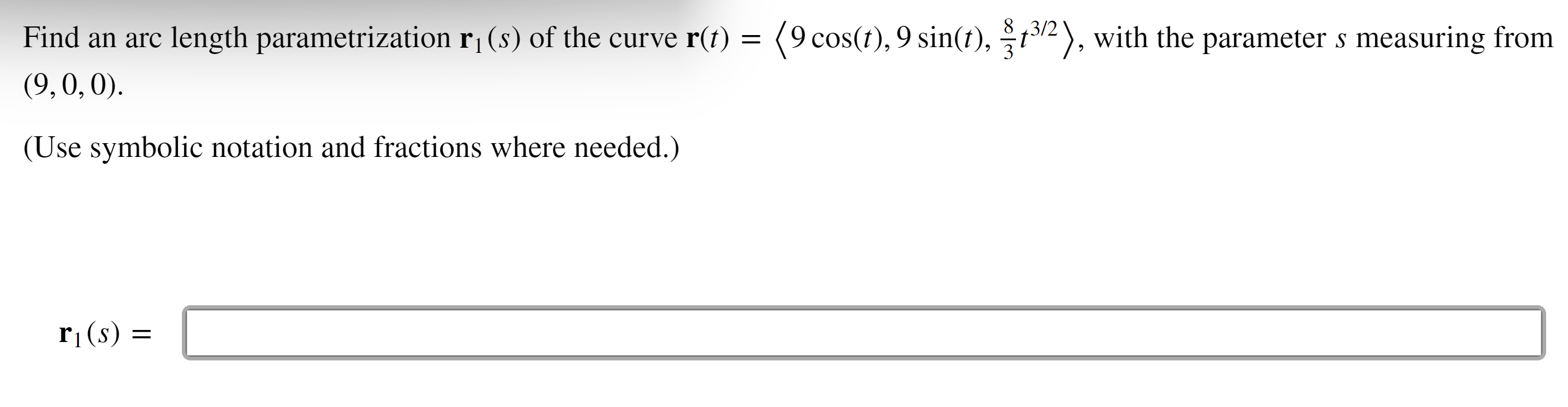 Solved Find An Arc Length Parametrization 𝐫1 𝑠 Of