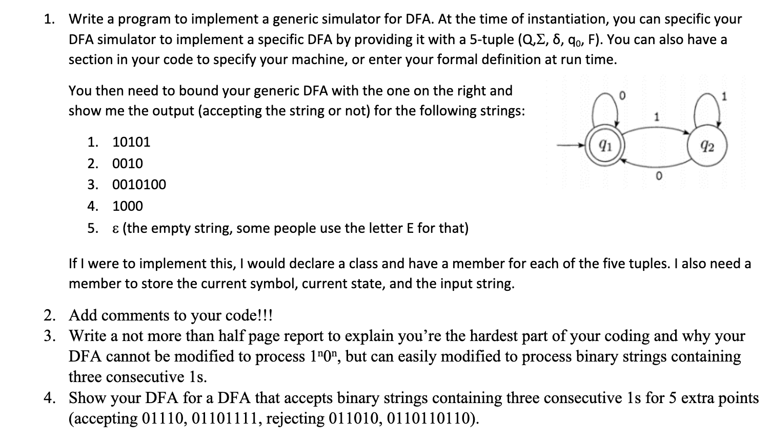 Solved 1. Write a program to implement a generic simulator | Chegg.com