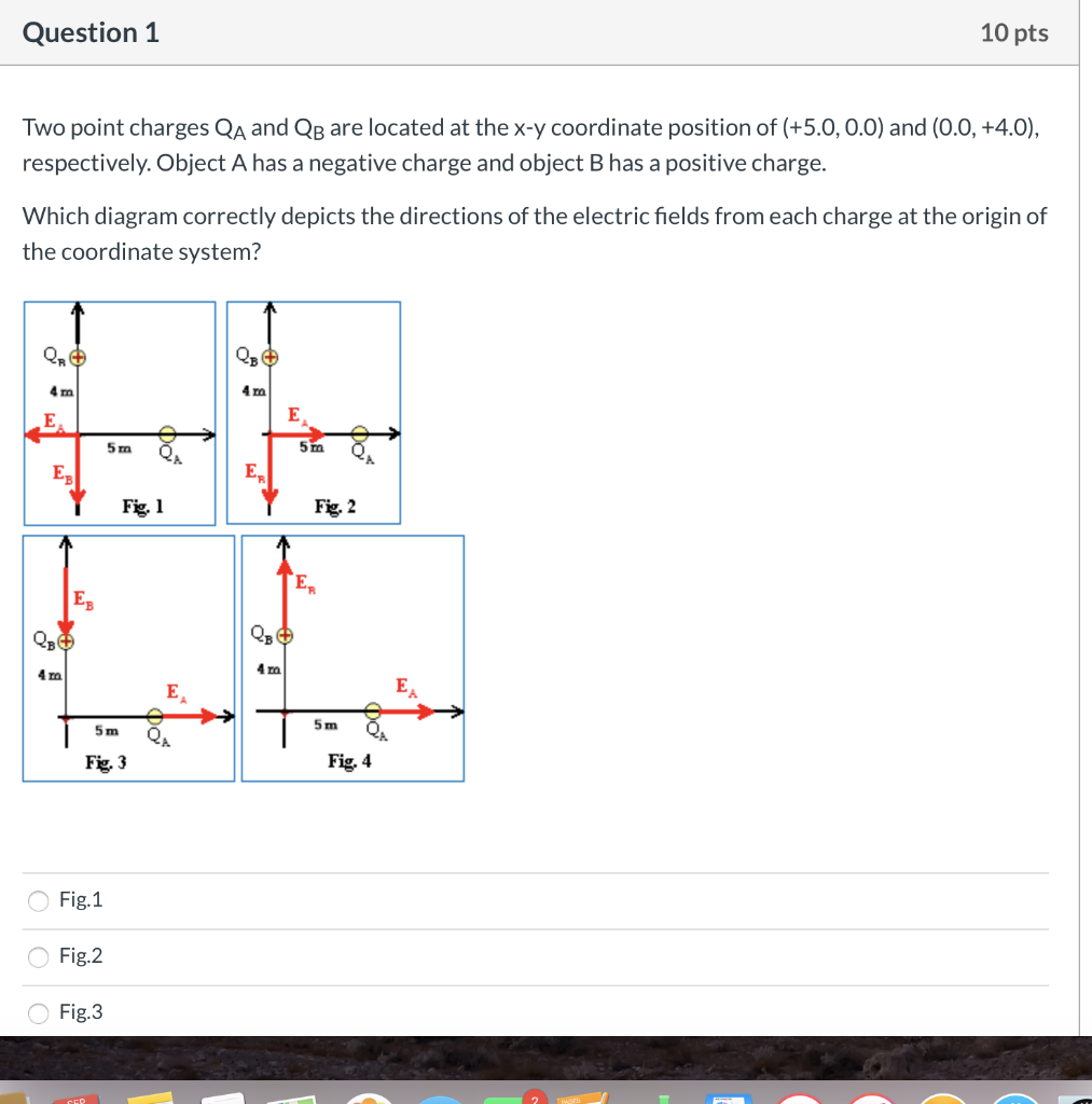 Solved Question 1 10 pts Two point charges QA and QB are | Chegg.com Solved Question 1 10 pts Two point charges QA and QB are | Chegg.com