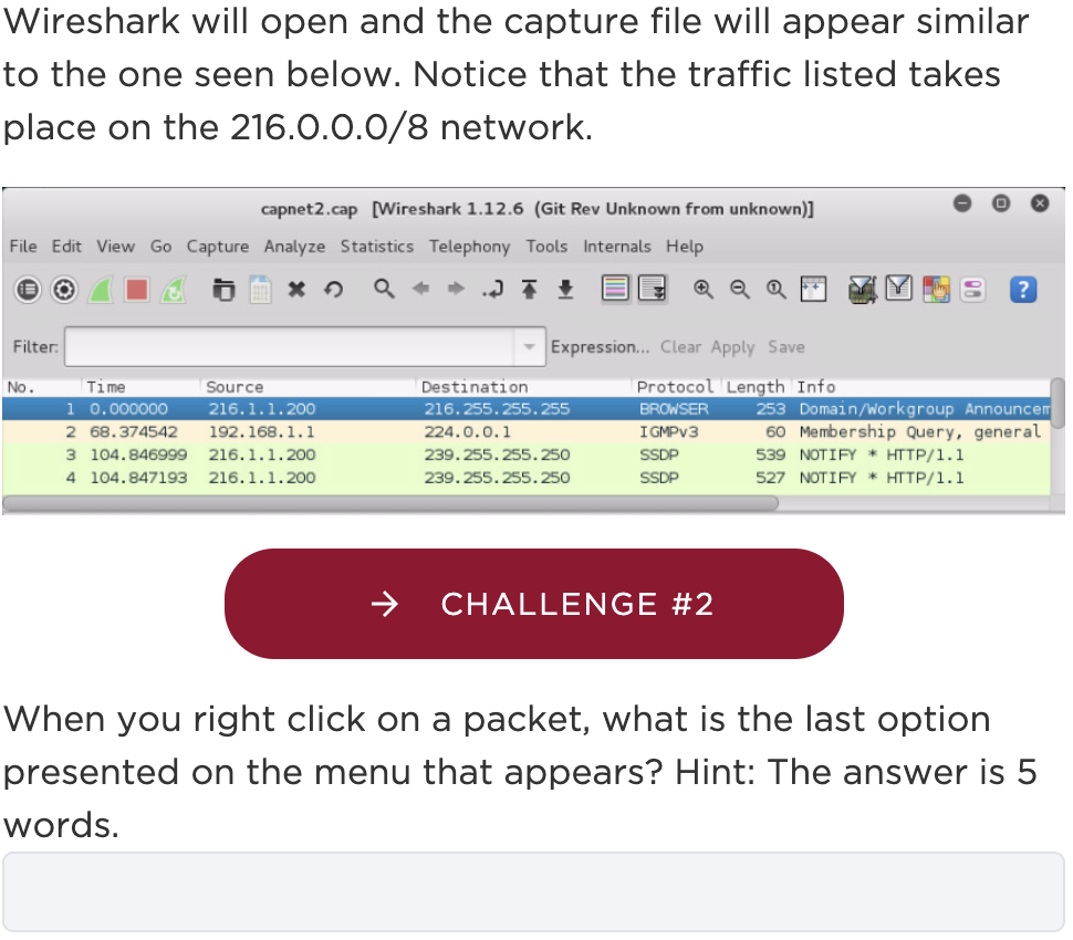 Solved Wireshark will open and the capture file will appear | Chegg.com