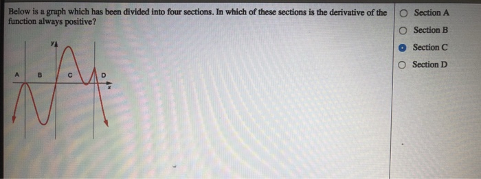 Solved Below is a graph which has been divided into four | Chegg.com