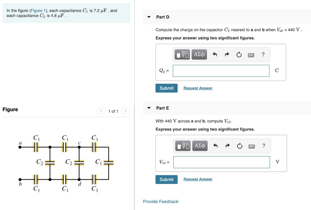 Solved In The Figure Figure 1 Each Capacitance C1 Is 7 2