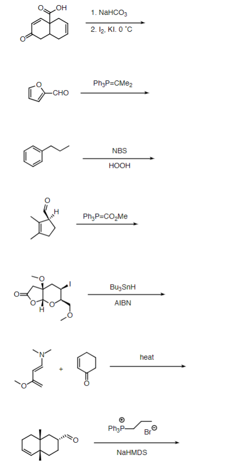 Solved C) I 1Nal Ph3P-СМег -сно NBS HOOH 0 Ph3P-CO2Me Bu3SnH | Chegg.com
