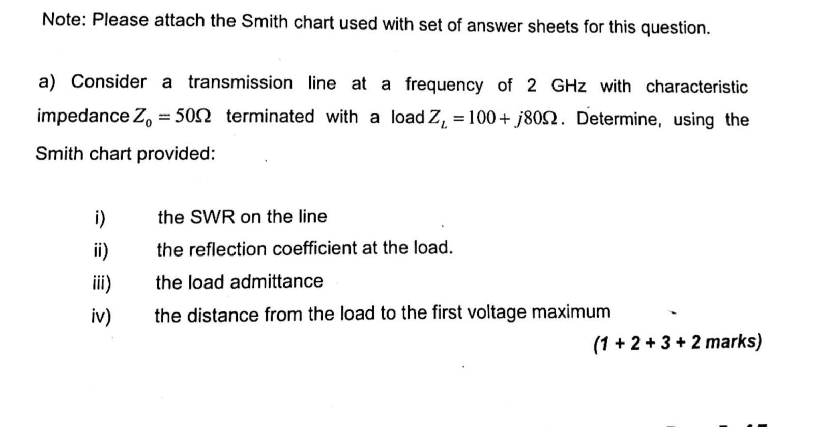 Solved Note: Please attach the Smith chart used with set of | Chegg.com