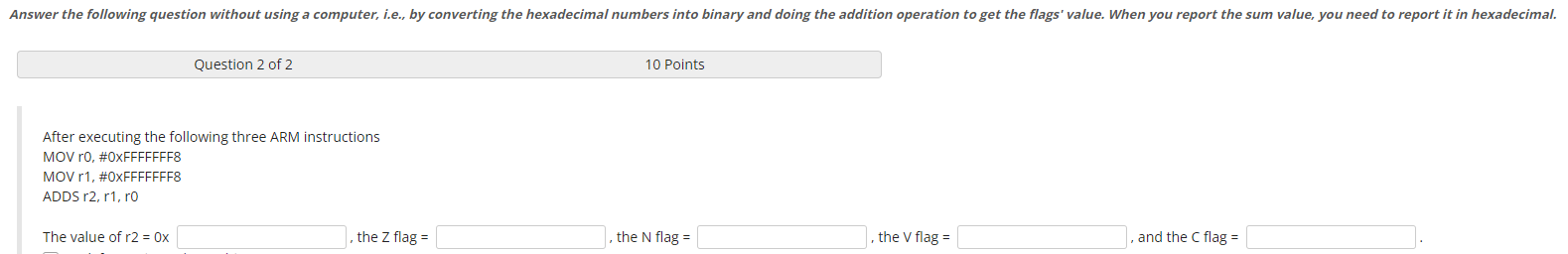 Solved After executing the following three ARM instructions | Chegg.com