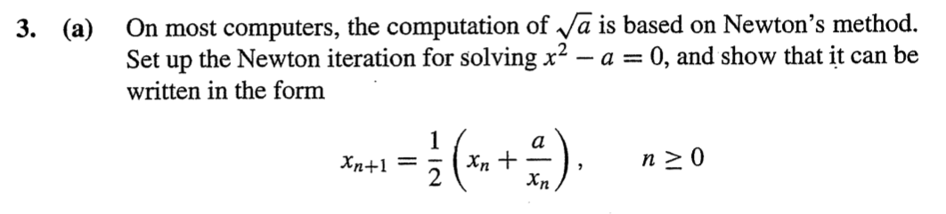 Solved (a) On most computers, the computation of a is based | Chegg.com