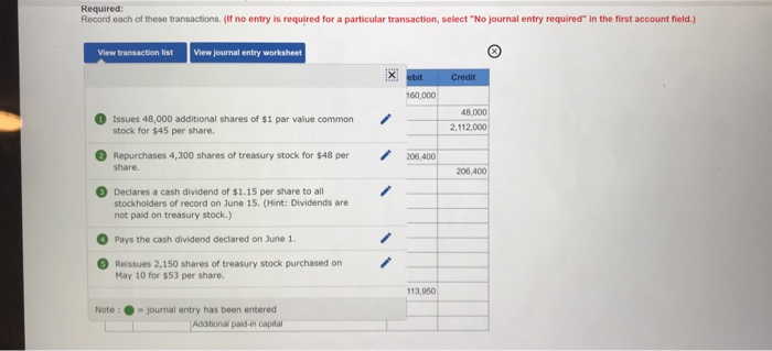 Solved 100 points Exercise 10-9 Record common stock, | Chegg.com