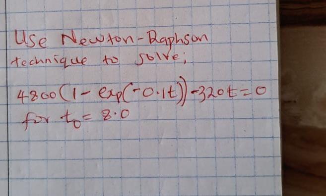Solved Use Newton-Raphson technique to soive; | Chegg.com
