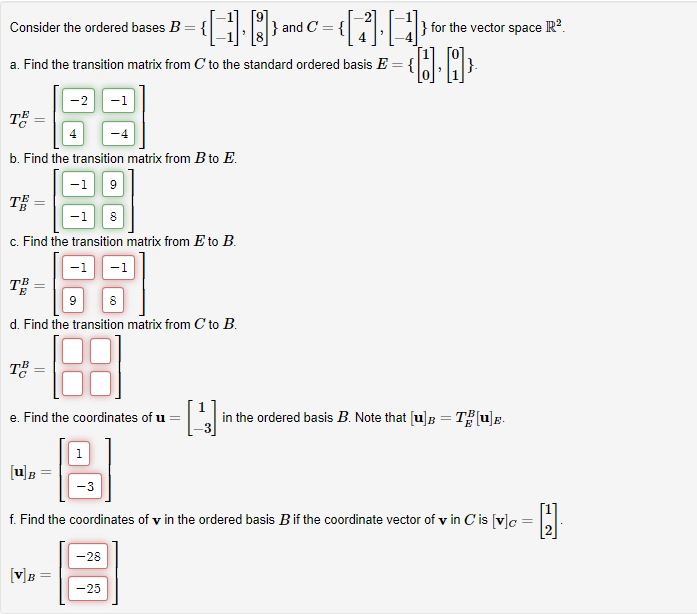 Section 3.5 Change of Basis: Problem 10 (1 | Chegg.com