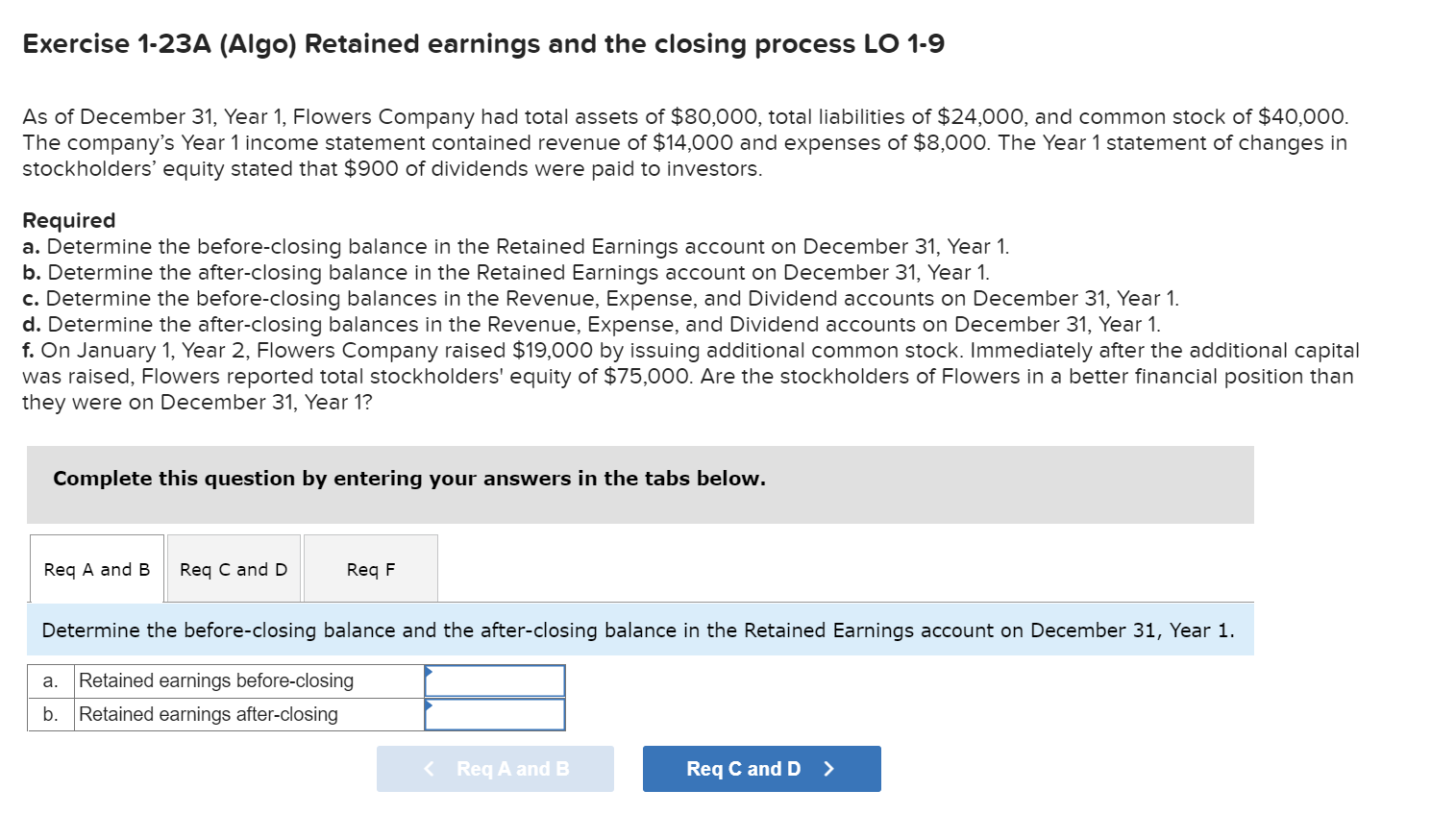 Solved Exercise 1-23A (Algo) Retained earnings and the | Chegg.com