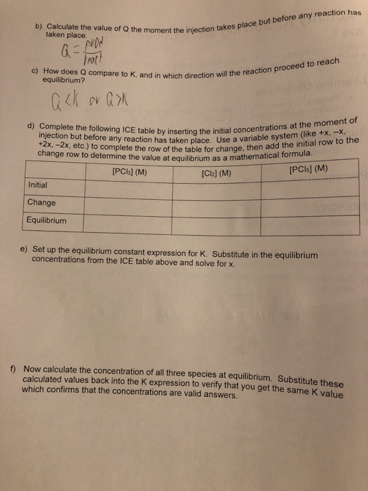 Solved Consider the following reaction: PCls (g)+ Cl2 | Chegg.com