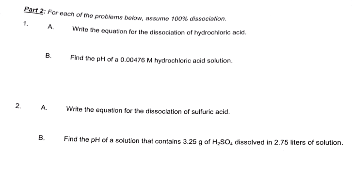 Solved Part 2: For each of the problems below, assume 100% | Chegg.com