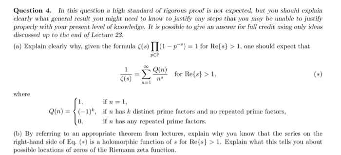 In this question a high standard of rigorous proof is | Chegg.com