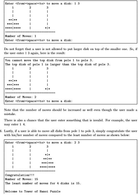 Solved Tower of Hanoi (Modified from Wiki) The Tower of | Chegg.com