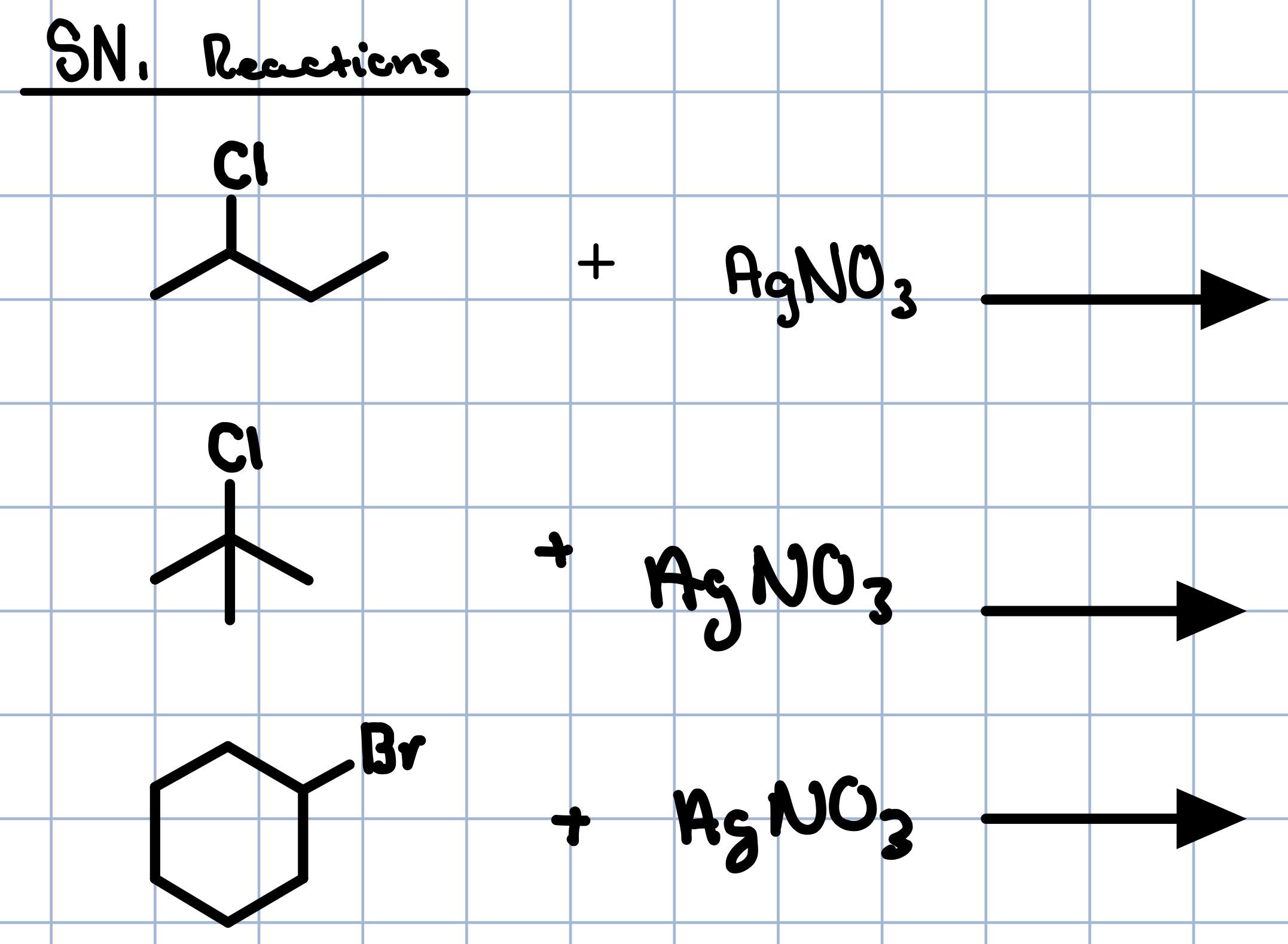 Solved Draw the SN1 reaction mechanisms for the three | Chegg.com
