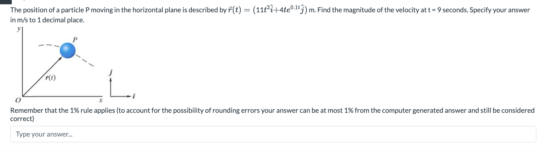 Solved The position of a particle P moving in the horizontal | Chegg.com