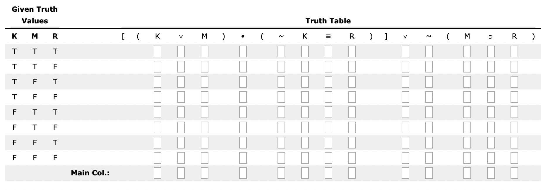 6. Completing Truth Tables 4 Complete the truth table | Chegg.com