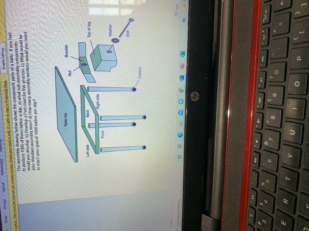 Solved The assembly drawing below shows the component parts | Chegg.com