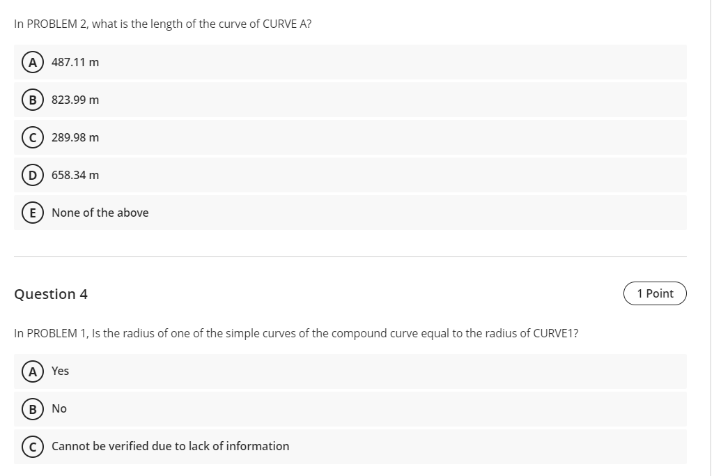 Solved PROBLEM 1 A simple curve (CURVE1) is connected to a | Chegg.com