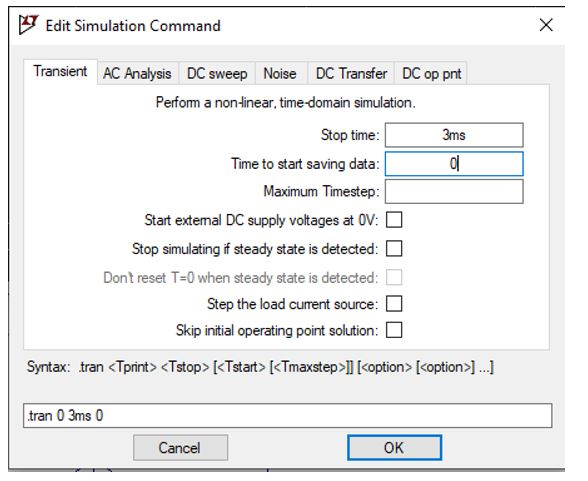 Solved In LTSpice, simulate the following circuit with a 1 | Chegg.com