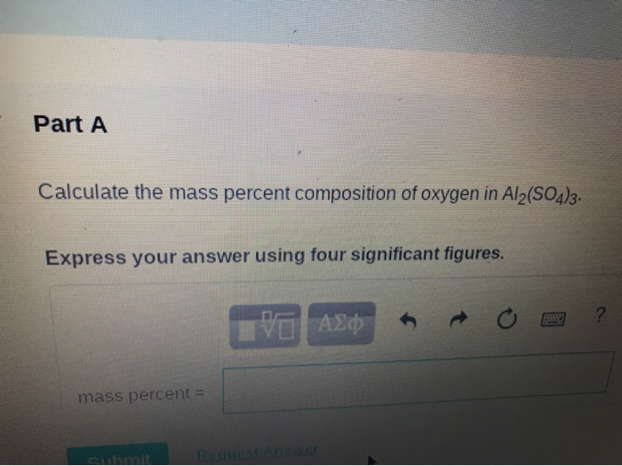 Solved Part A Calculate the mass percent composition of | Chegg.com