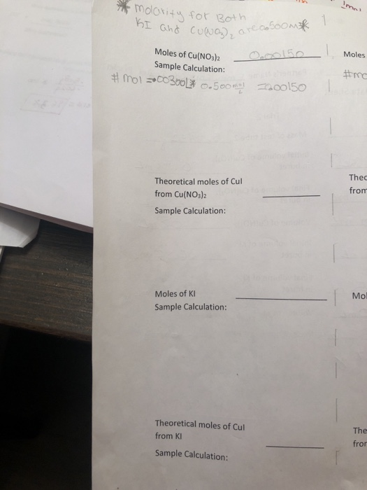 Limiting and Excess Reagents Data Sheet Trial 1 Mass | Chegg.com