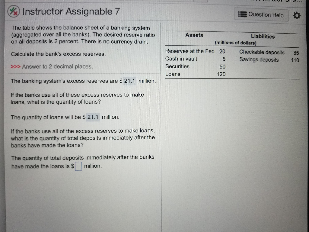 Solved & Instructor Assignable 7 Question Help The table | Chegg.com