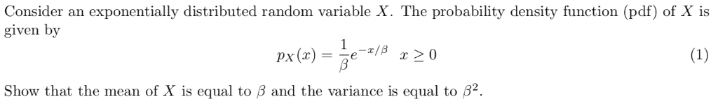 Solved Consider an exponentially distributed random variable | Chegg.com