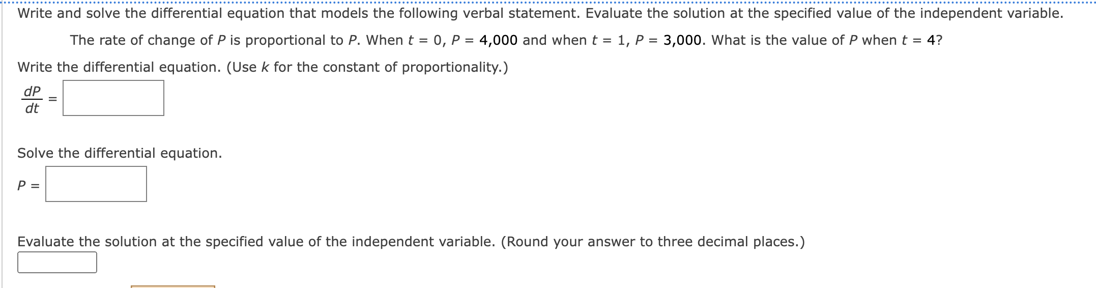 Solved Write and solve the differential equation that models | Chegg.com