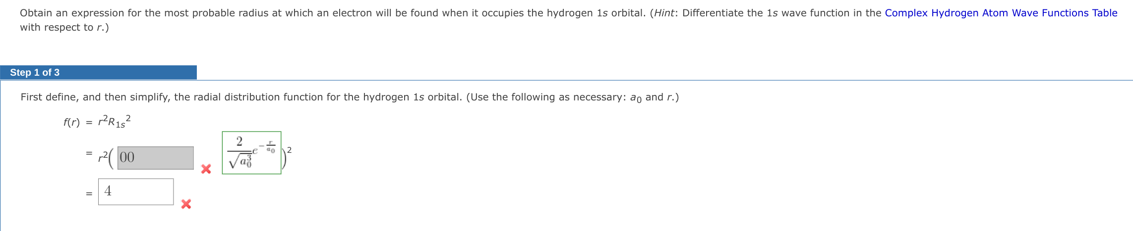 Solved Obtain An Expression For The Most Probable Radius At