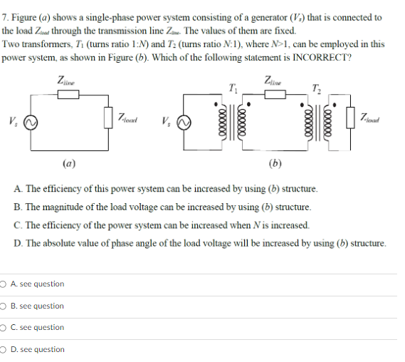 Solved Figure ( a ) ﻿shows a single-phase power system | Chegg.com