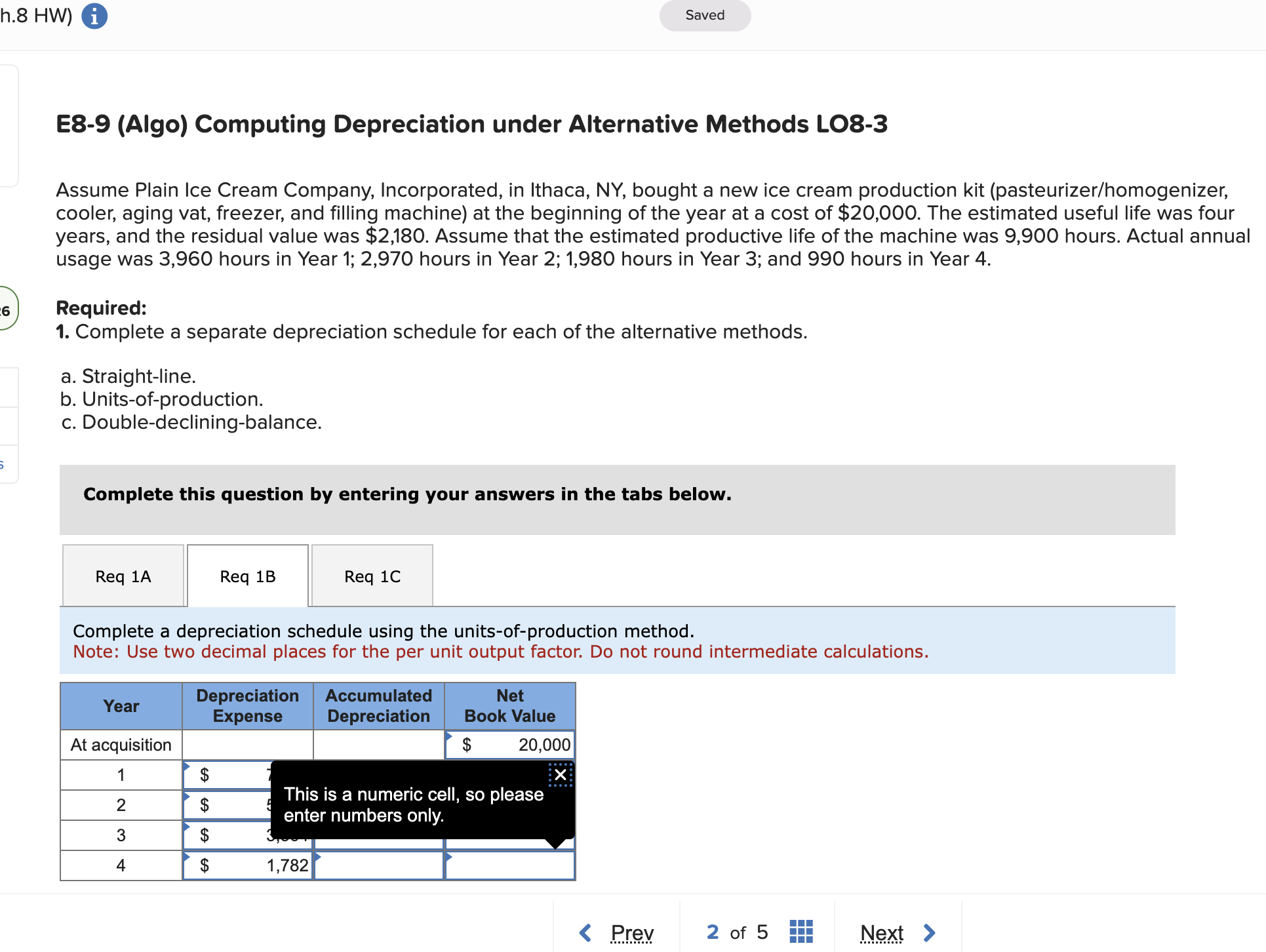 Solved E8-9 (Algo) Computing Depreciation under Alternative | Chegg.com