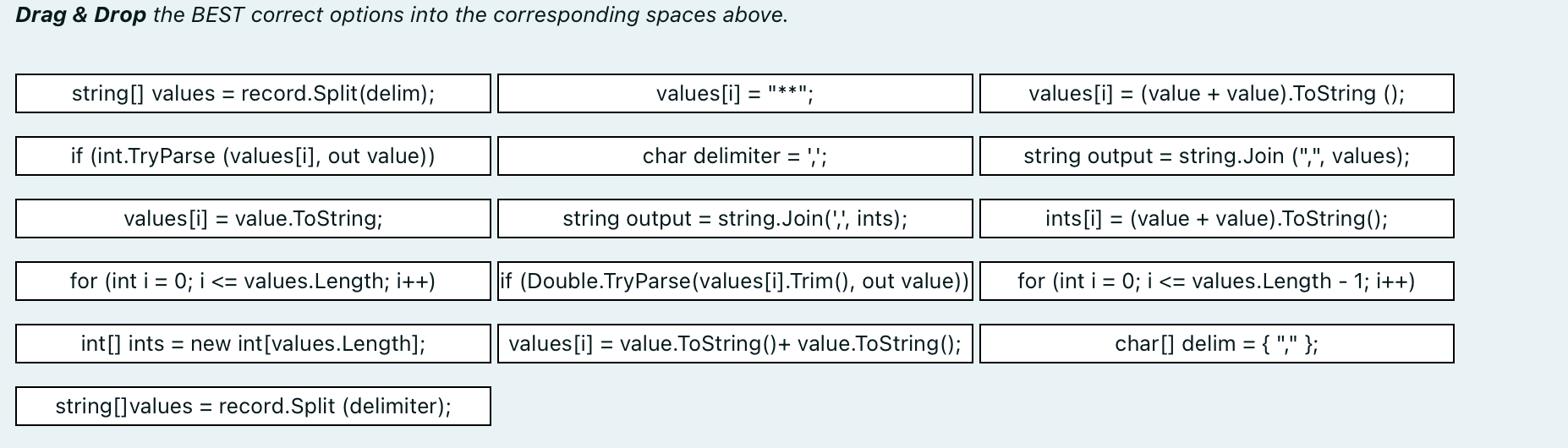 Solved Complete the following METHOD by adding (drag and | Chegg.com