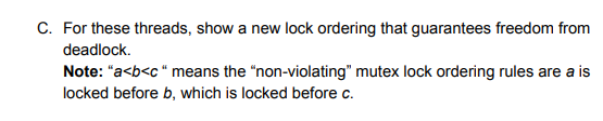 Consider the following program that deadlocks: | Chegg.com