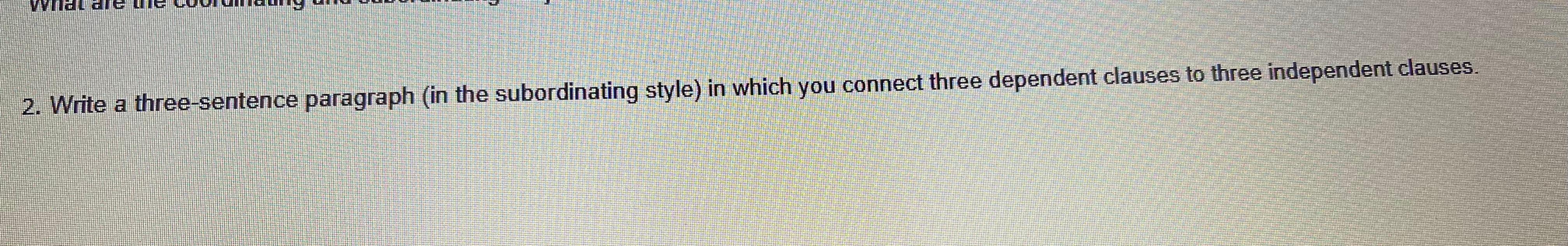 Solved 2. Write a three-sentence paragraph (in the | Chegg.com