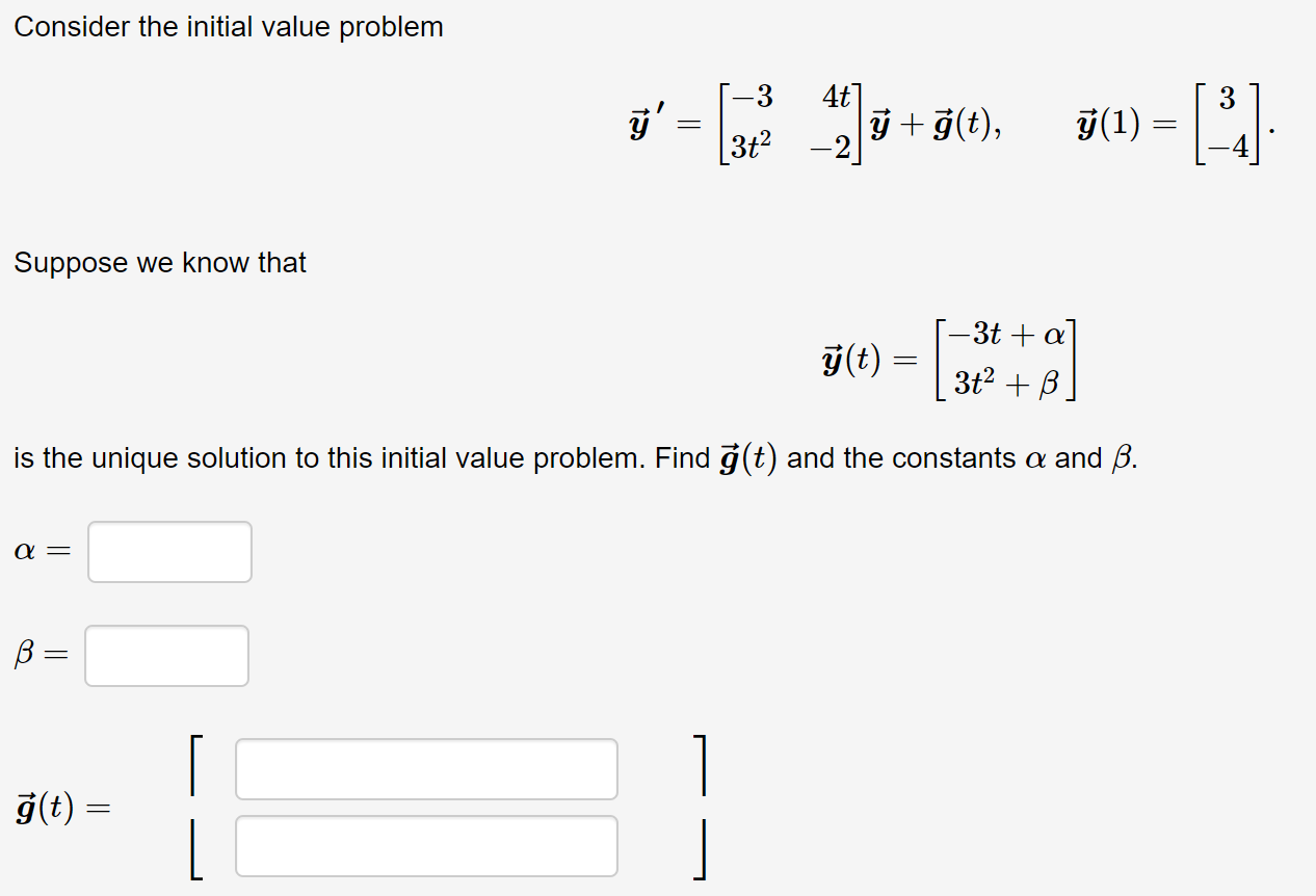 Solved Consider the initial value problem 3 ' 1S = ( -3 3t2 | Chegg.com
