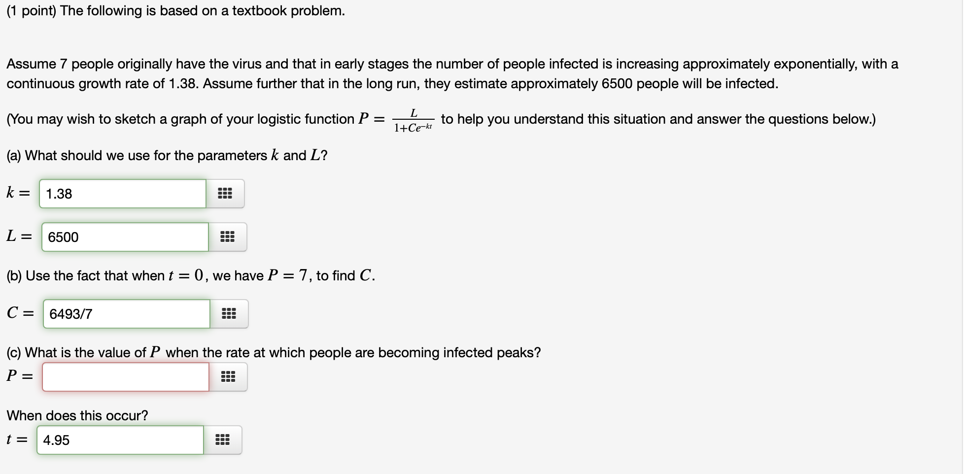 (1 point) The following is based on a textbook | Chegg.com