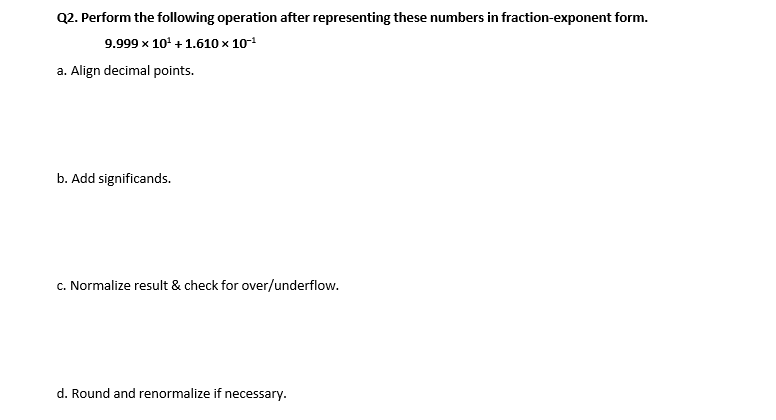 Solved Q2. Perform the following operation after | Chegg.com