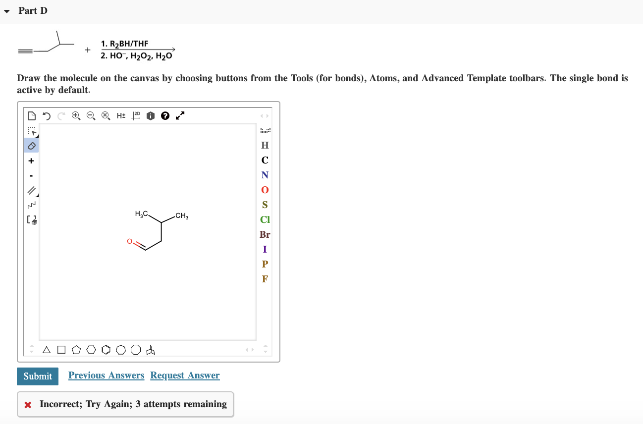Solved Part D + 1. R2BH/THE 2. HO, H2O2, H20 Draw the | Chegg.com