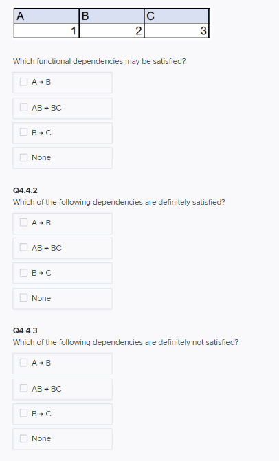 Solved Let there be a relation with columns A, B, C and a | Chegg.com