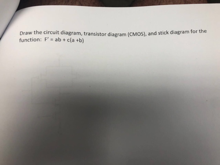 Solved Draw the circuit diagram, transistor diagram (CMOS), | Chegg.com