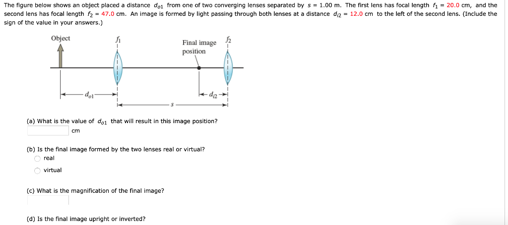 Solved The figure below shows an object placed a distance | Chegg.com