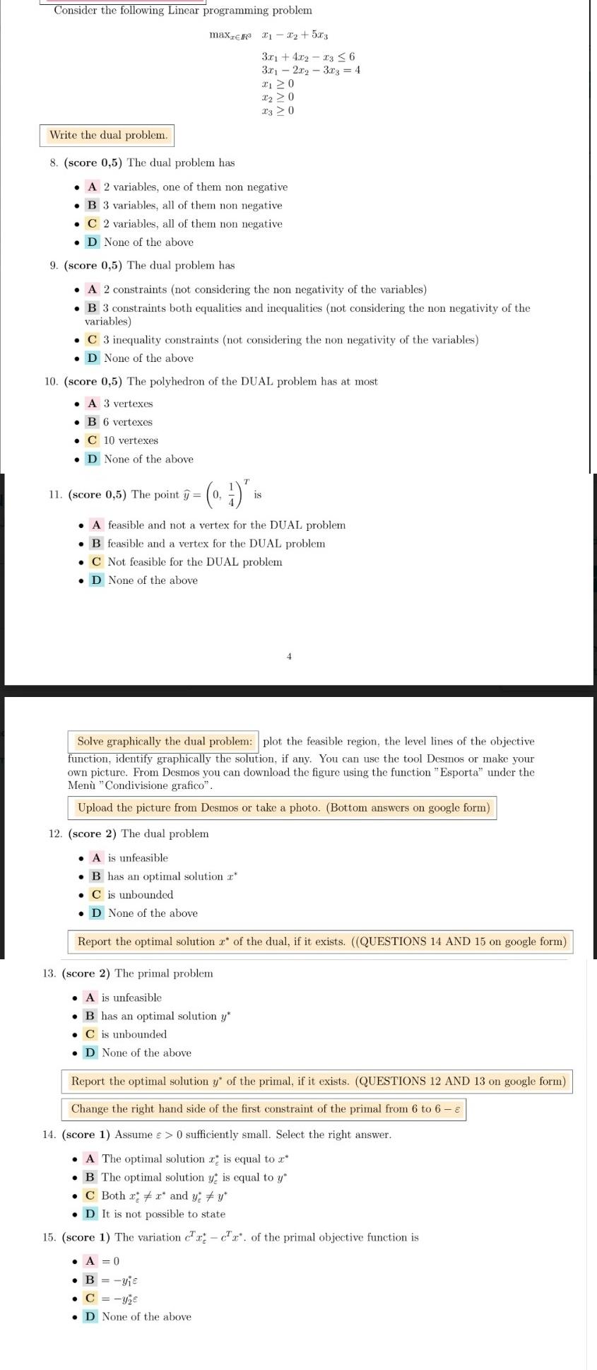 Solved Consider the following Linear programming problem | Chegg.com