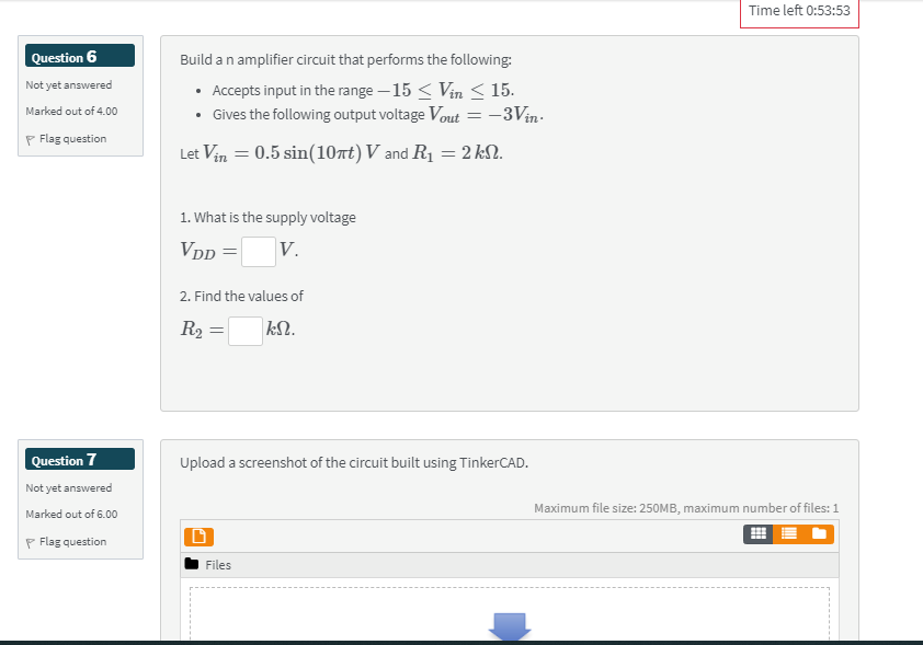 Solved Build a n amplifier circuit that performs the | Chegg.com