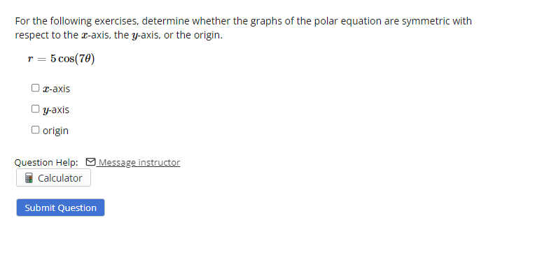 Solved For the following exercises, determine whether the | Chegg.com