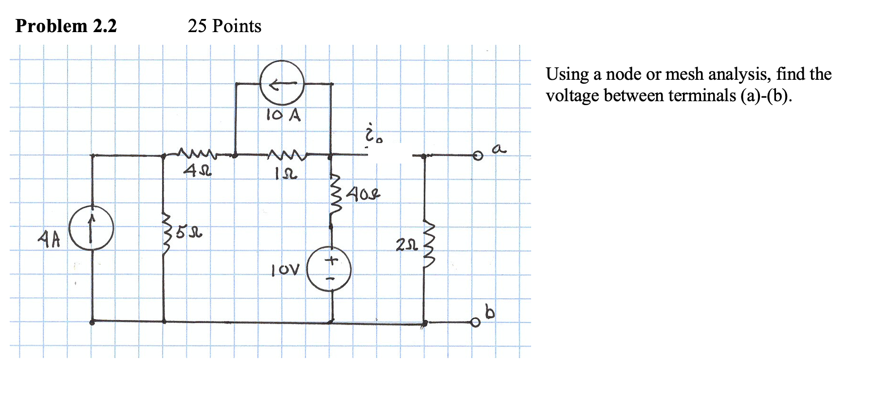 Solved Using a node or mesh analysis, find the voltage | Chegg.com