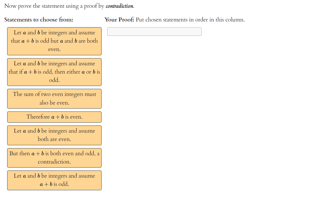 Solved Consider the statement: For any numbers a and b, if | Chegg.com